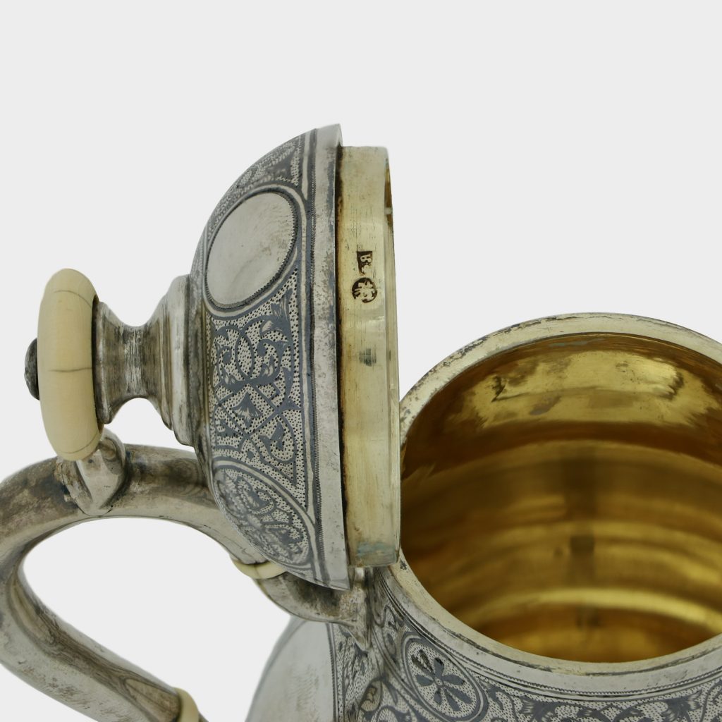 Russian tea set, silver, Feodor Yartsev, Moscow, 1891 - RDM Fine Art, Inc.